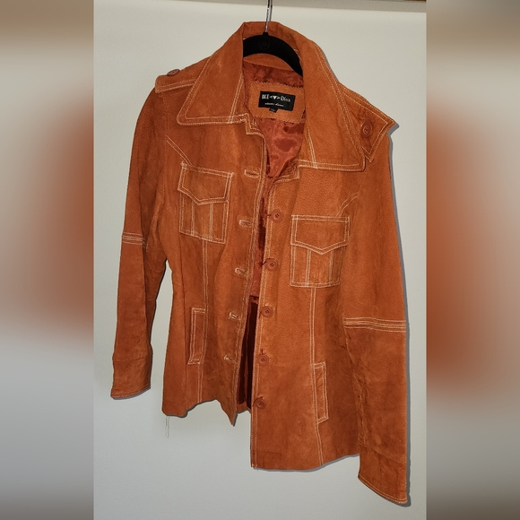 BKE | Jackets & Coats | Bke Diva Leather Burnt Orange Jacket | Poshmark